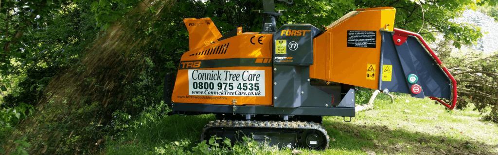 New TR8 Forst chipper at Bramber Castle - Connick Tree Care